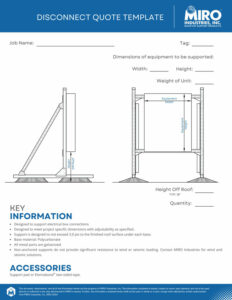 Rooftop Pipe Supports Quote Templates - MIRO Industries, Inc.